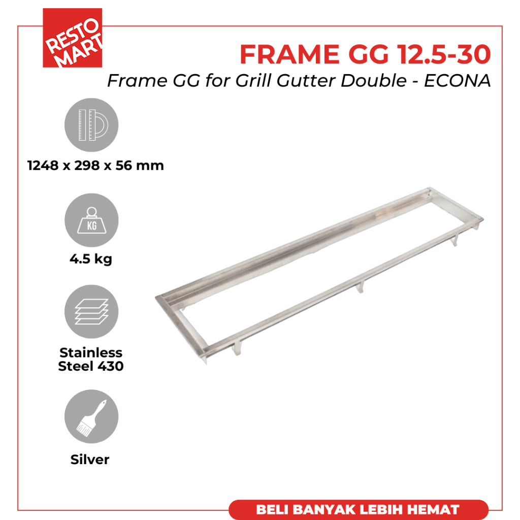 Jual Frame Grill Gutter untuk Grill Gutter Double ECONA FRAME GG 12.5 ...