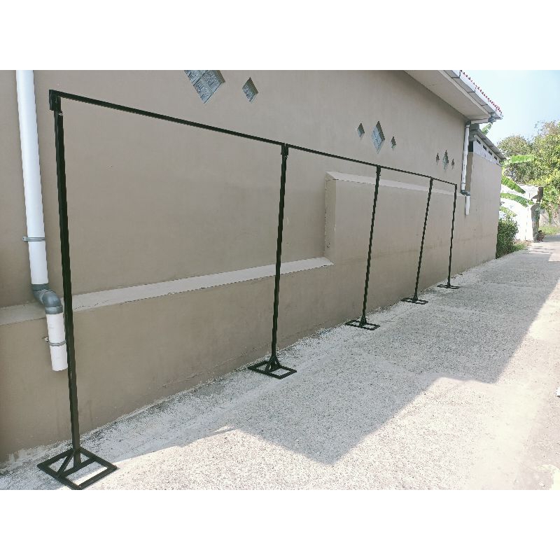 Jual TIANG gawang BESI 4 x 8 meter 5 kaki Dekorasi Backdrop wedding ...