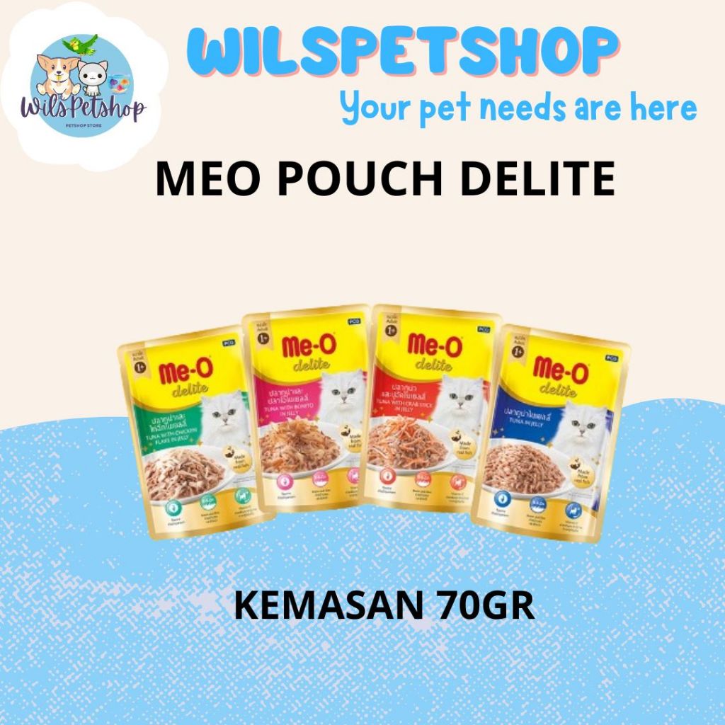 Jual Makanan Kucing - Meo Pouch Delite 70gr All Variant (PCS) | Shopee ...