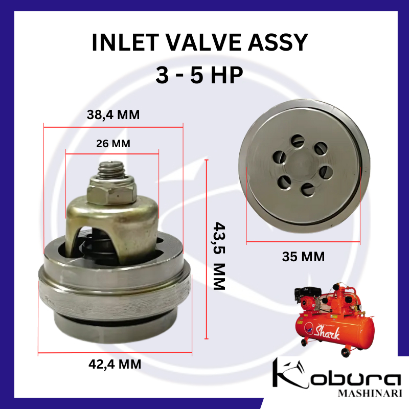 Jual Inlet Valve Assy 3 - 5 HP Kompressor Angin 3 HP dan 5 HP | Shopee ...