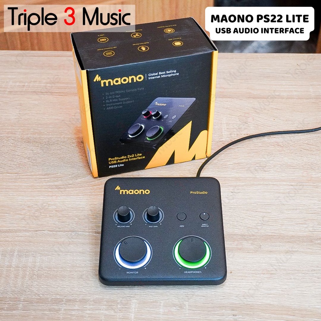 Jual Maono PS22 Lite USB Audio Interface - Soundcard Recording Live streaming | Shopee Indonesia