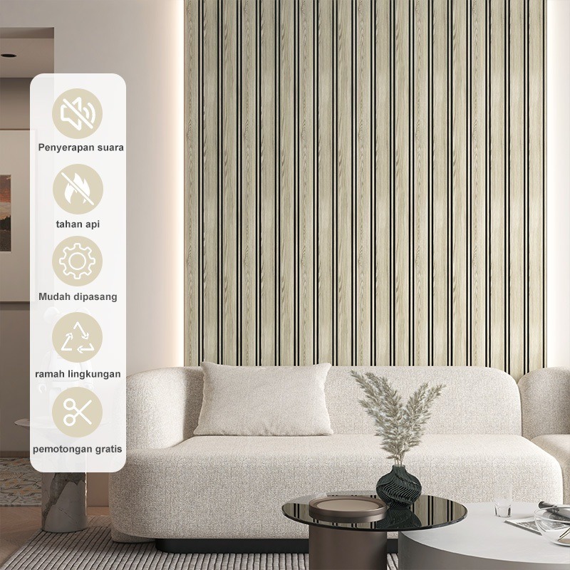 Jual Woodpanel Dekorasi Rumah Mewah Wallpanel 300x10mm 2.9Meter Composite Echo Wood / Wood Panel ...