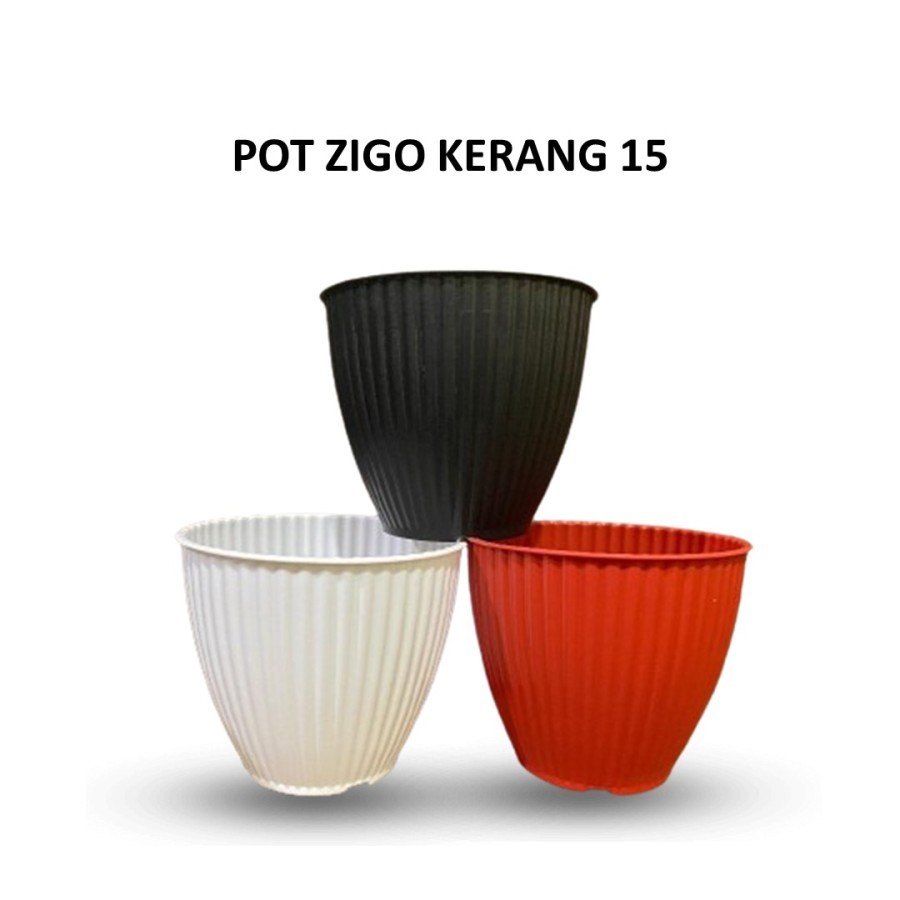 Jual Pot Kerang 15 Warna Putih Hitam Merah Bata Tanaman Hias Bunga ...