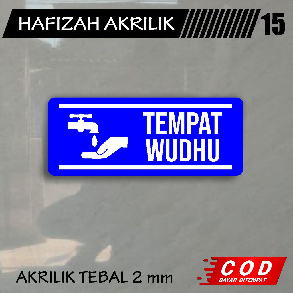 Jual akrilik sign tempat wudhu tanda tempat wudhu | Shopee Indonesia