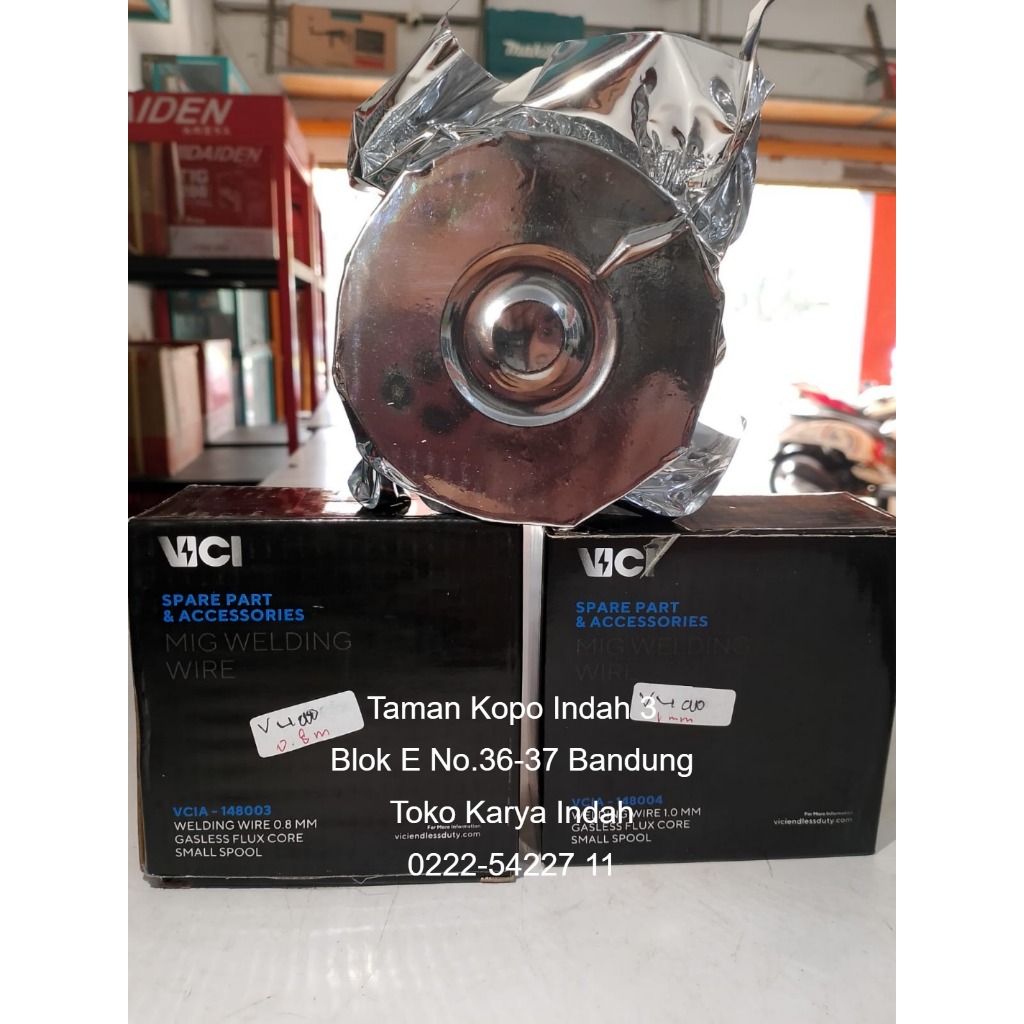 Jual Kawat Las Mig Besi VICI 0.8mm 1mm 1Kg VICI Flux Core Wire Gasless Kawat Las Tanpa Gas Co2 ...