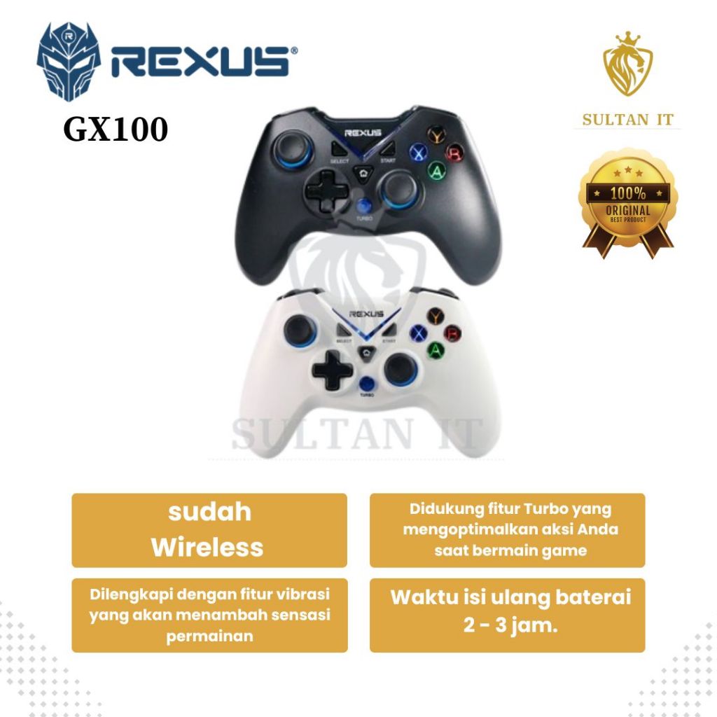 Jual Rexus Gladius GX100 / GX150 / GX300 Wireless Gaming Gamepad ...