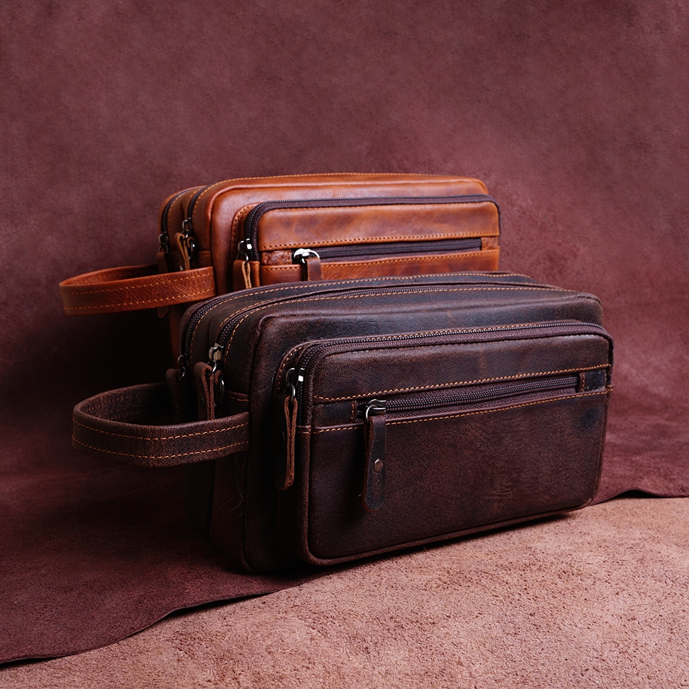 Jual POUCH GENUINE LEATHER TAS YANG COCOK BUAT NYIMPAN KOSMETIK DENGAN ...