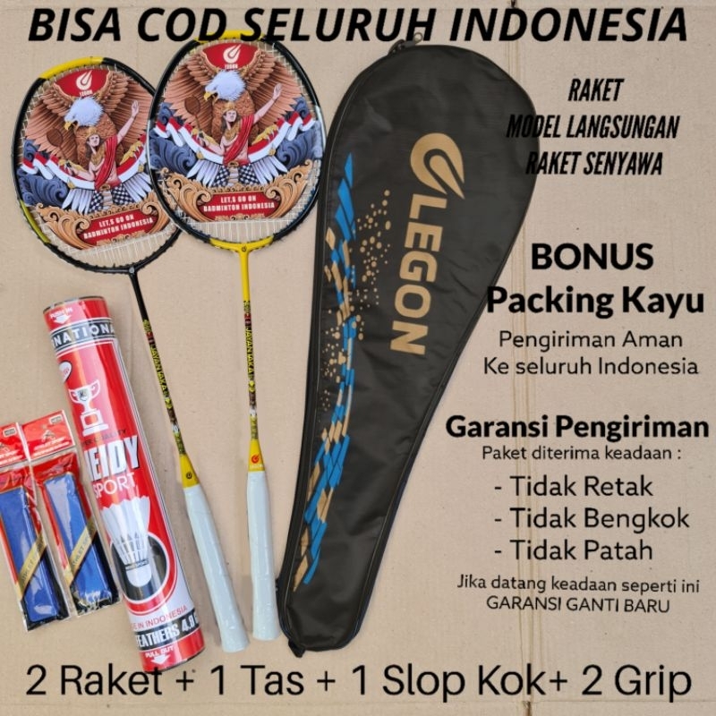 Jual Raket Badminton Legon Special Edition Tas Shuttlecock Dan Grip ...