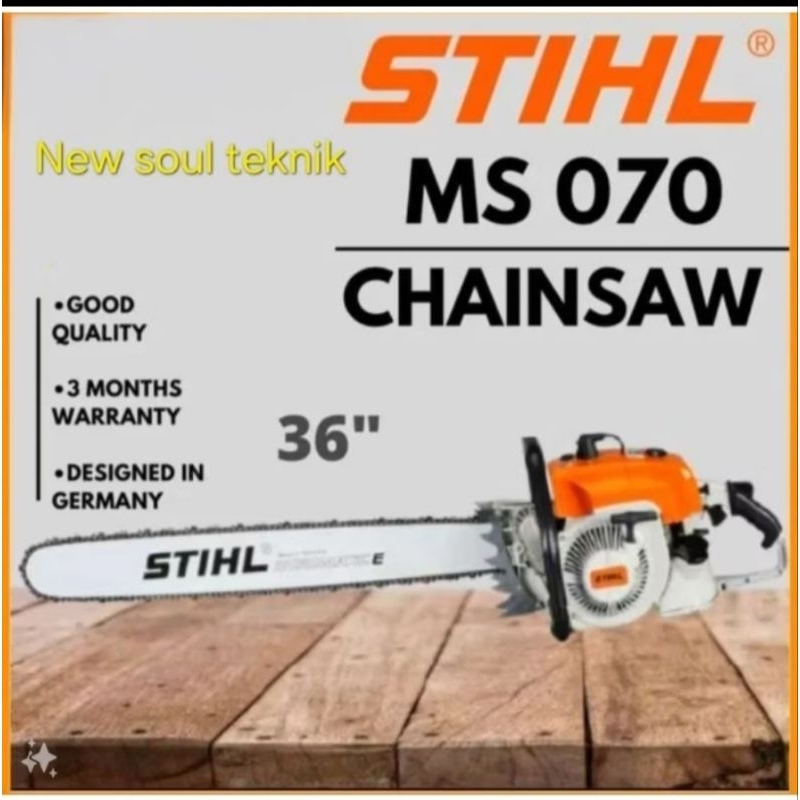 Jual CHAINSAW / SENSO STIHL MS070 36INCH GERGAJI POTONG KAYU ORIGINAL | Shopee Indonesia
