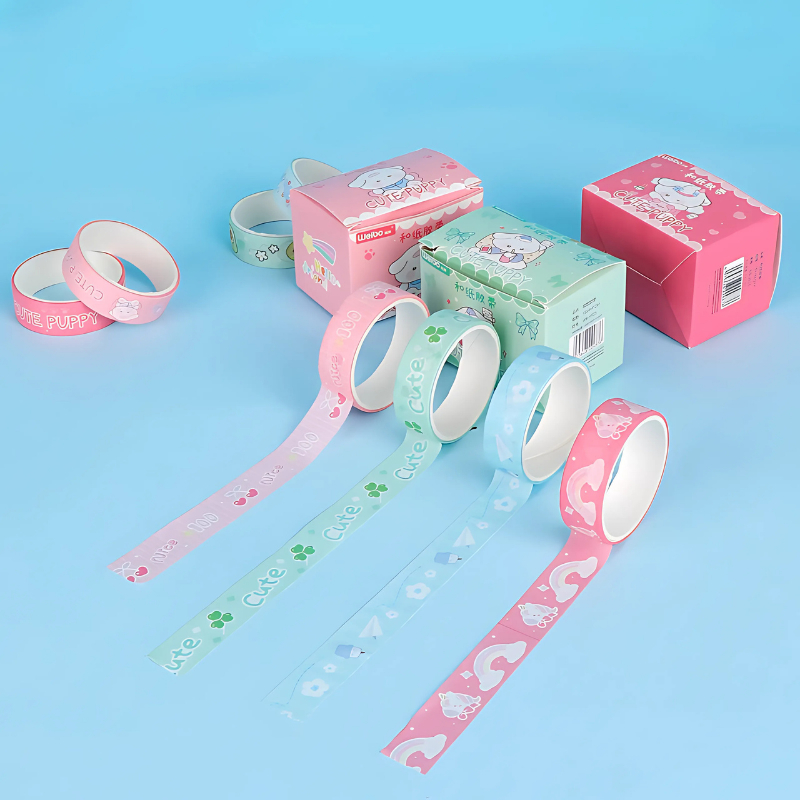 Jual WEIBO Sticker Lem Roll Tape isi 4 / Paper Tape | Shopee Indonesia