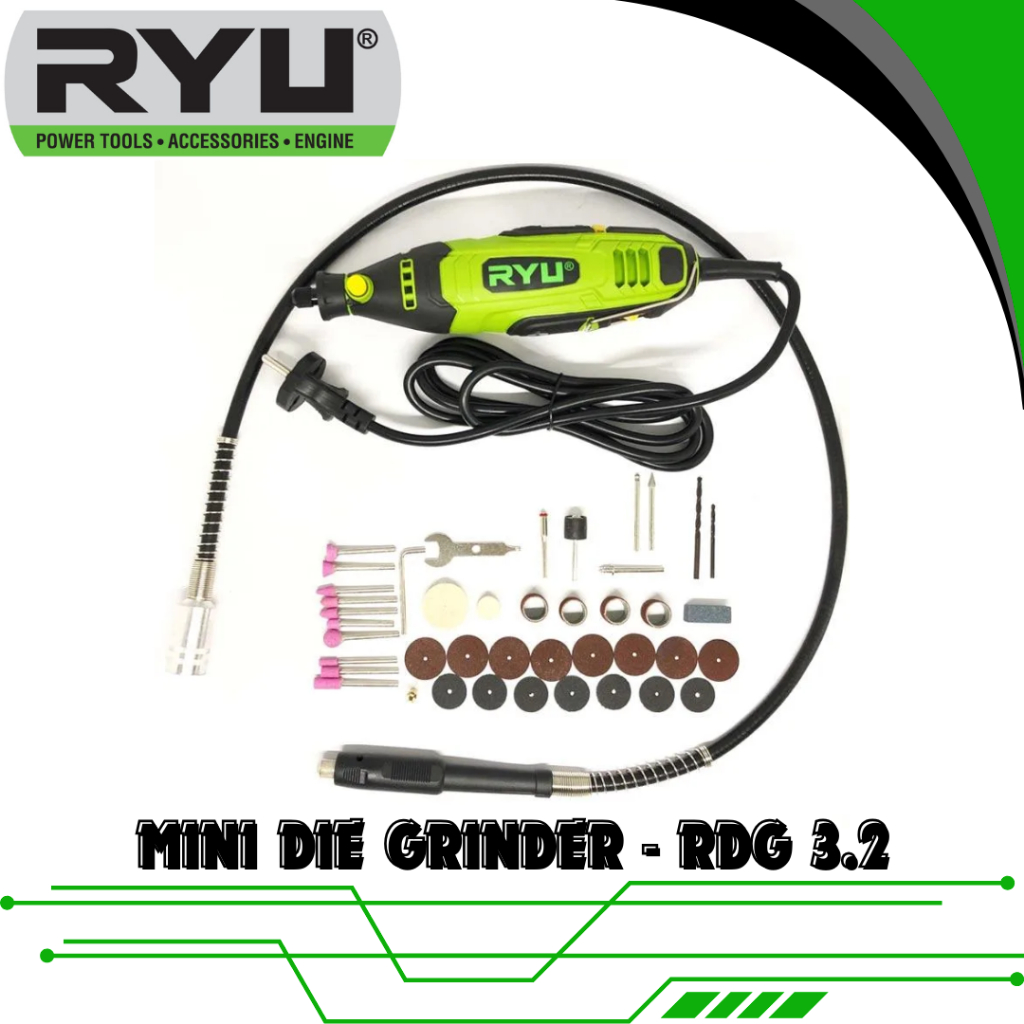 Jual RYU MINI GRINDER RDG 3.2 TUNER SET / MESIN GERINDA MINI RYU RDG 3. ...