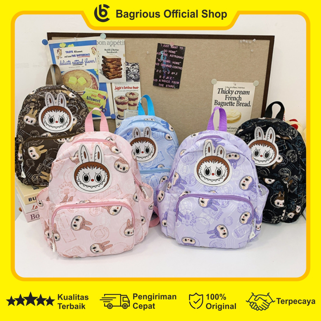Jual Tas Sekolah Anak Perempuan Tk Karakter LABUBU Tas Ransel Anak Lucu Korean Style Fashion ...