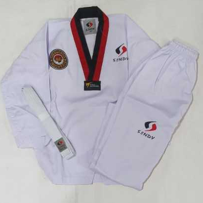 Jual Baju Taekwondo kerah poom / Dobok Diamond two Sendy Kerah Merah Hitam | Shopee Indonesia