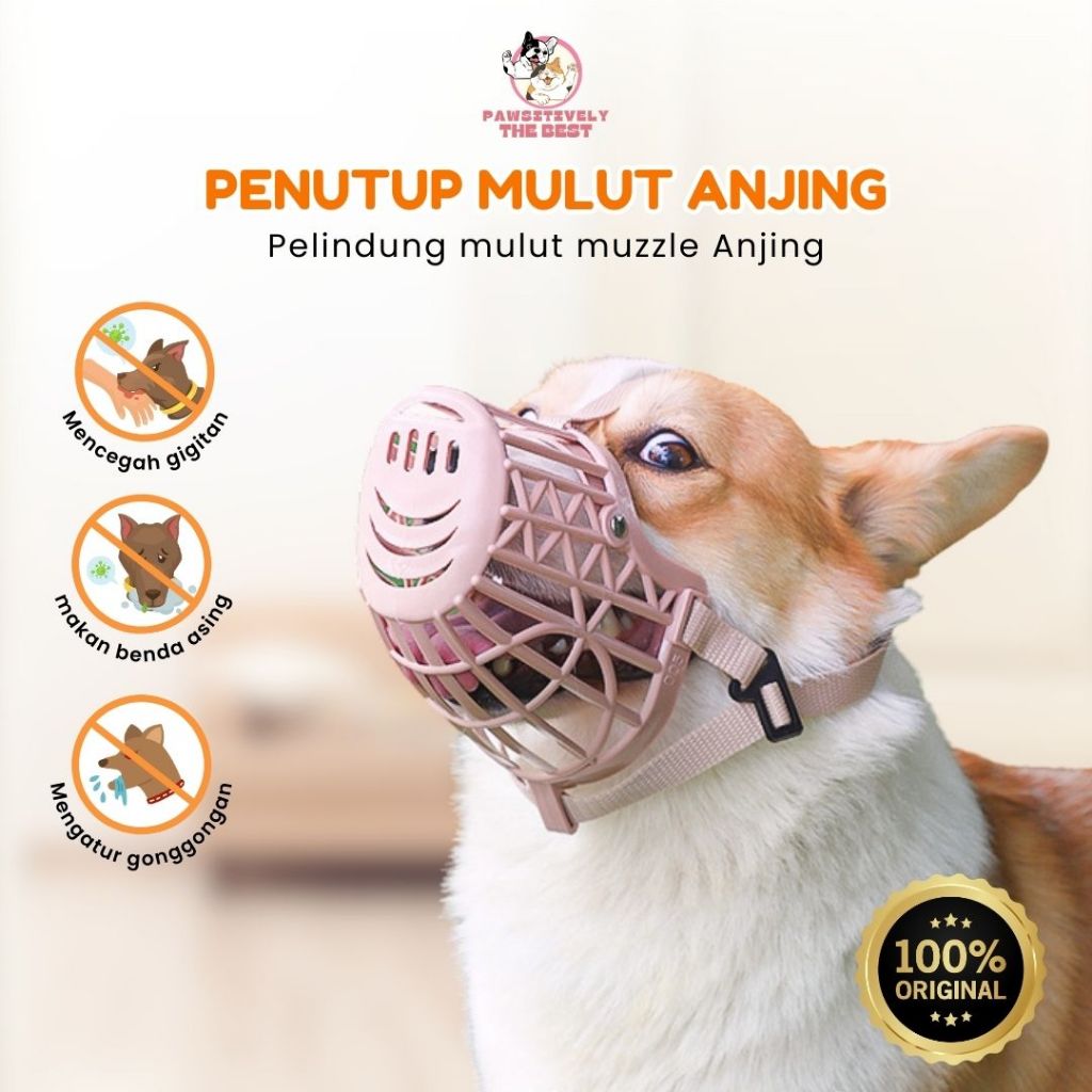 Jual Muzzle Penutup Mulut Anjing - Perlindungan Anti Gigit untuk Anjing ...