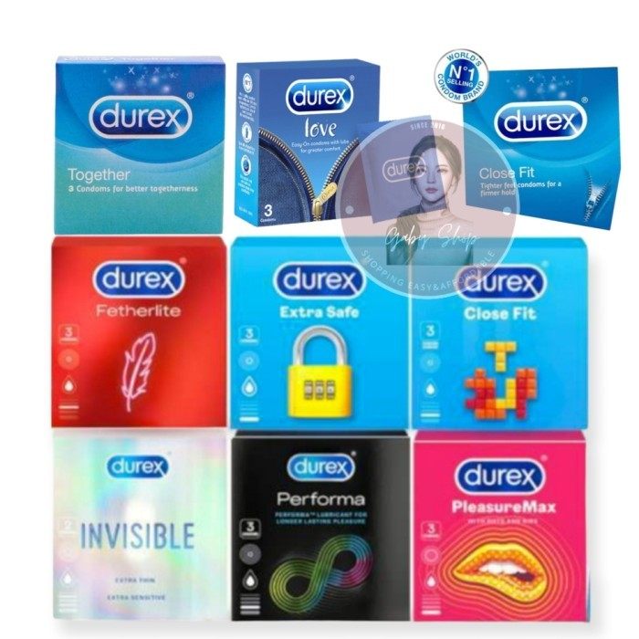 Jual DUREX CLOSE FIT/PLEASURE MAX/INVISIBLE/PERFORMA/FETHERLITE/LOVE ...