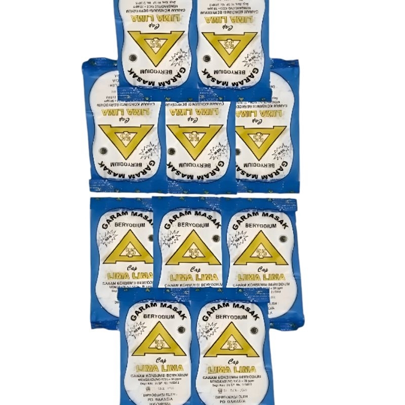 Jual isi 10 bungkus garam masak halus 100 gram garam dapur beryodium ...