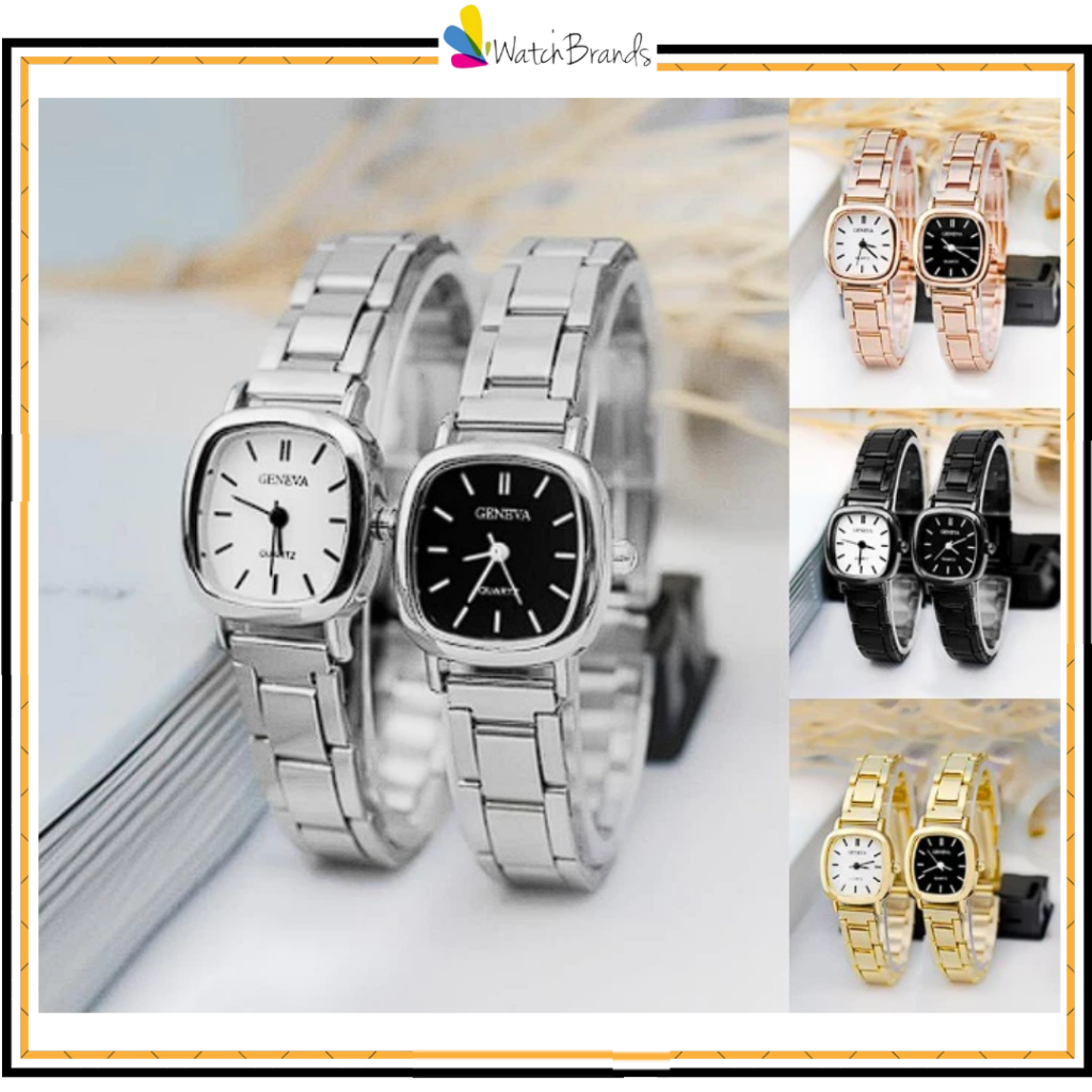 Jual WBS Jam Tangan Wanita Analog Quartz Casual Fashion Strap Rantai Stainless Steel Couple Pria ...