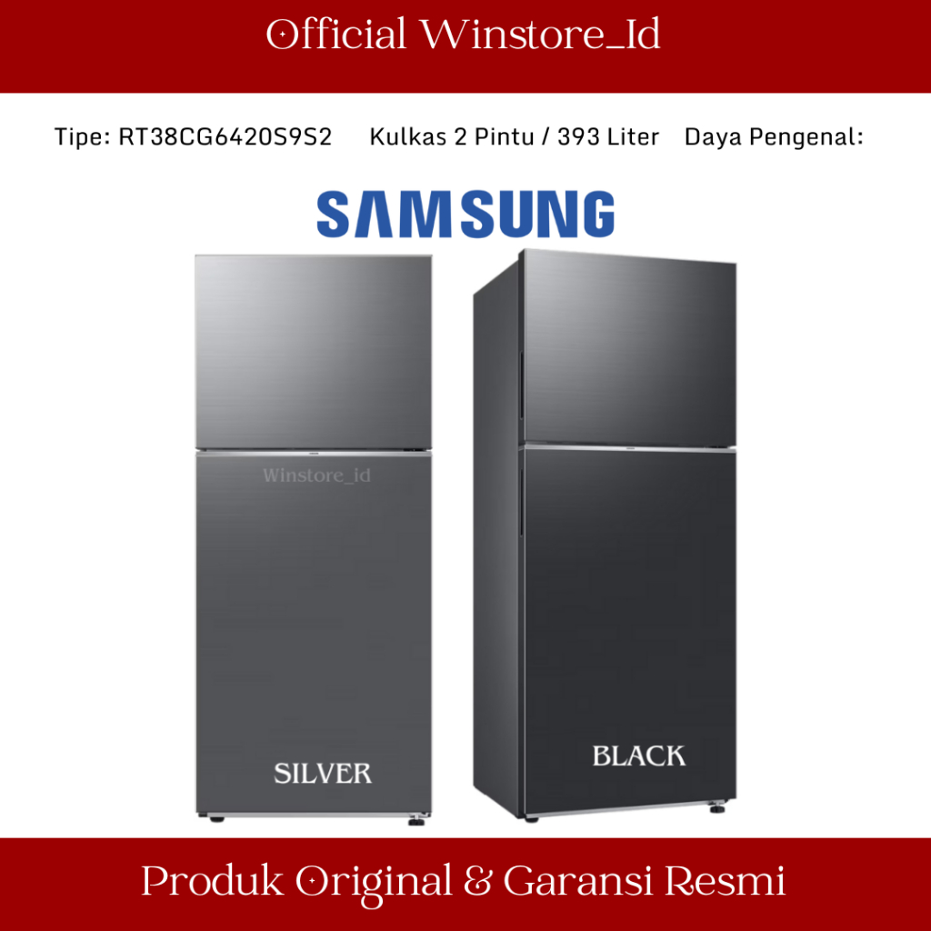 Jual SAMSUNG RT38CG6420S9SE / RT38 KULKAS 2 PINTU W/UNGKEP COMPARTMENT ...