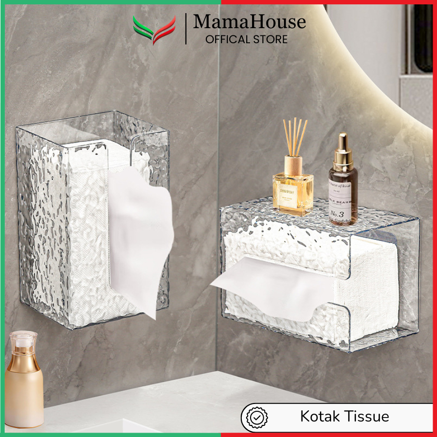 Jual [MHS] Kotak Tisu Dinding Toilet Ice Pattern Kotak Tissue Akrilik ...