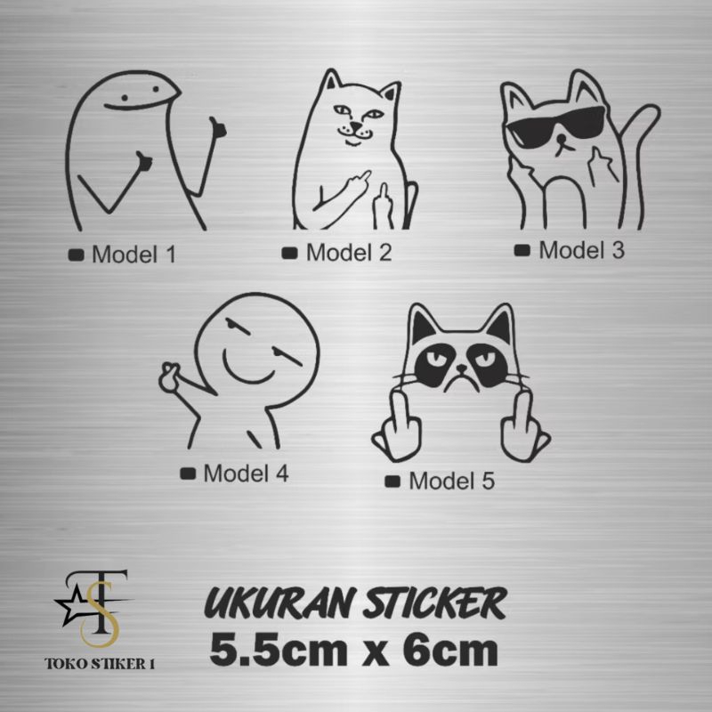 Jual Stiker Emoji Jari tengah / Sticker Middle Fingers | Shopee Indonesia