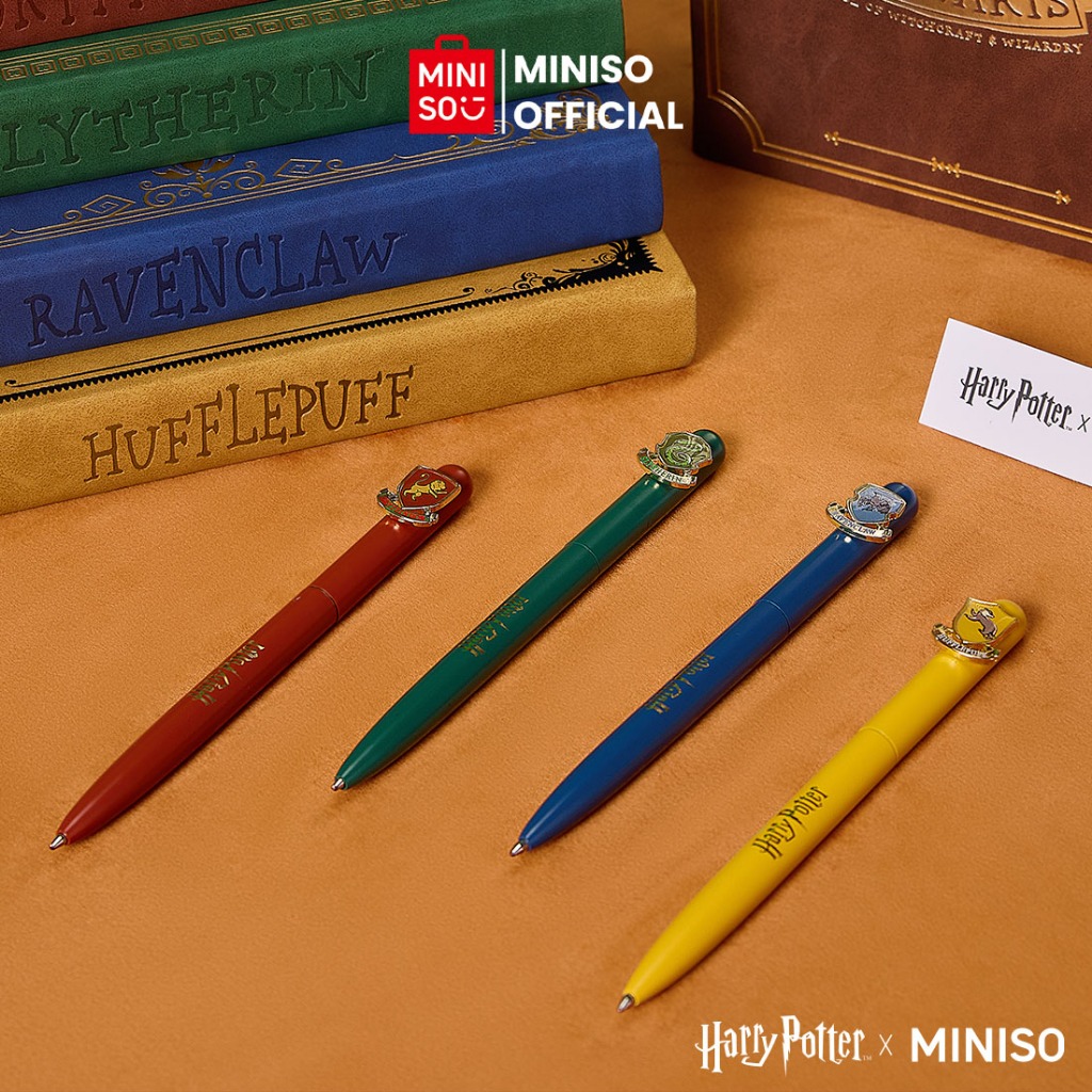 Jual Miniso x Harry Potter Metal Ballpoint Pen 1.0mm Black Pulpen Tinta ...