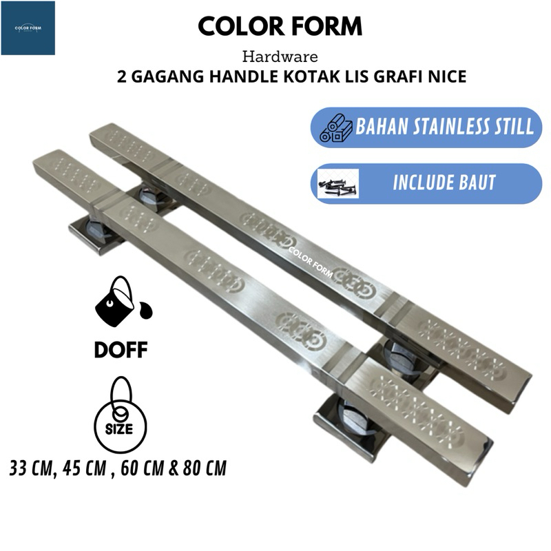 Jual handle pintu rumah kotak lis grafi nice panjang 33 cm 45 cm 60 cm ...