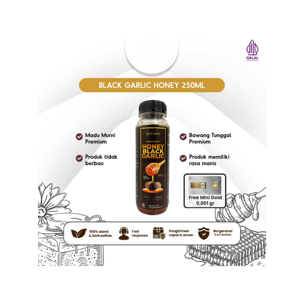 Jual Alamme Madu Bawang Hitam Tunggal Lanang Premium 250 ML | Shopee ...