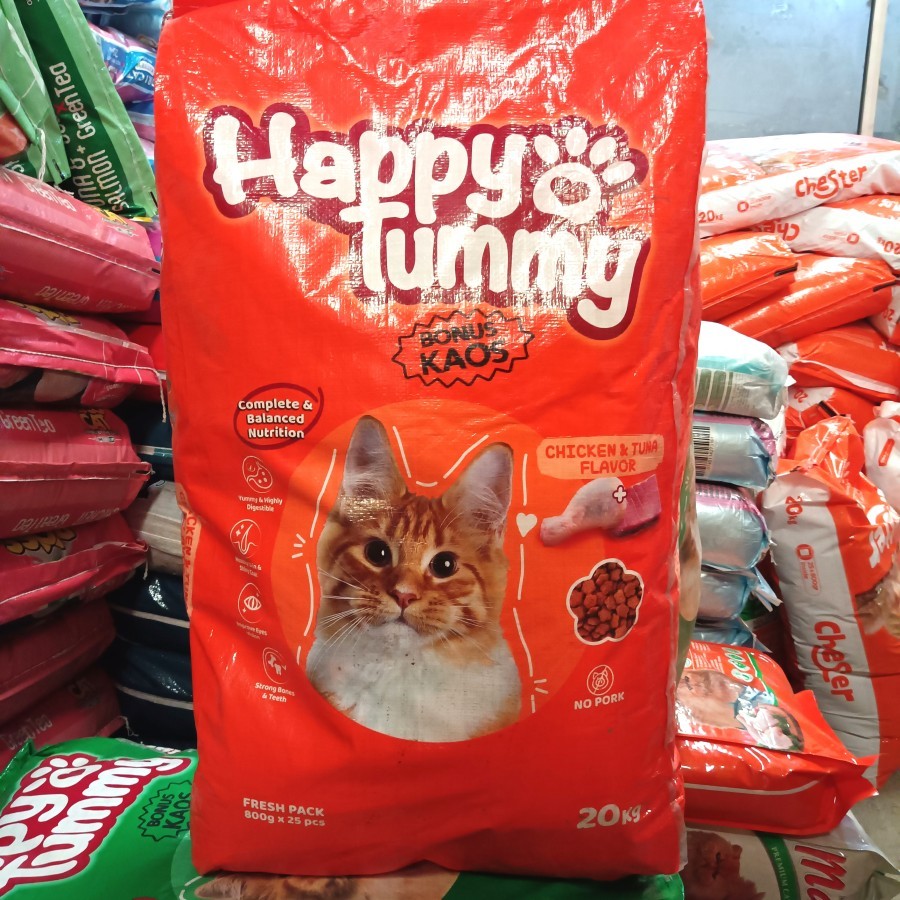 Jual Grab/Gojek Makanan Kucing Happy Tummy Cat Food Chicken & Tuna ...