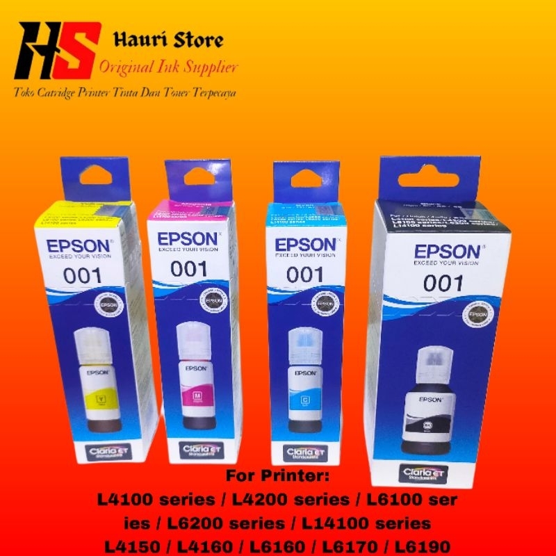 Jual Paketan Tinta Epson 001 Black Dan Color Original For Printer Epson ...