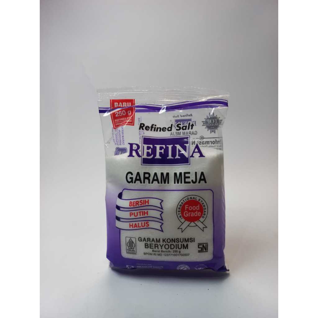 Jual Garam Meja Refina Beryodium 250 gram | Shopee Indonesia