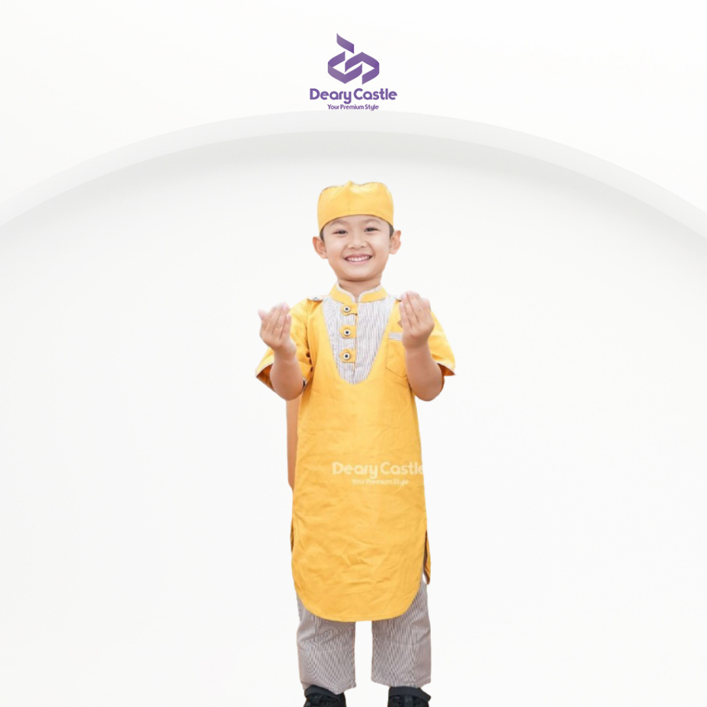 Jual DEARY CASTLE Setelan Koko Anak Hawari (Free Peci) | Shopee Indonesia
