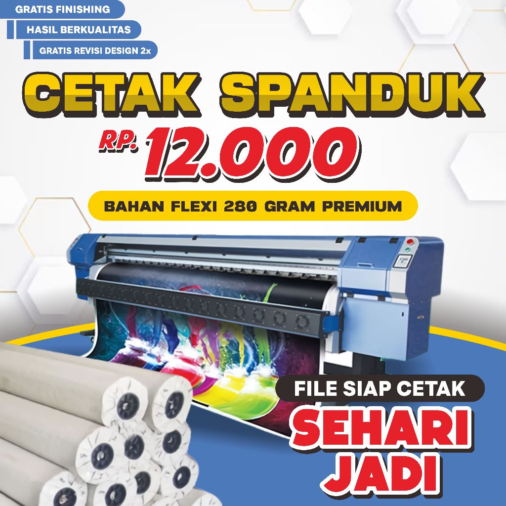 Jual Cetak Spanduk Banner 1 Hari Jadi | Cetak MMT Cepat dan Berkualitas | Free Desain | Shopee ...