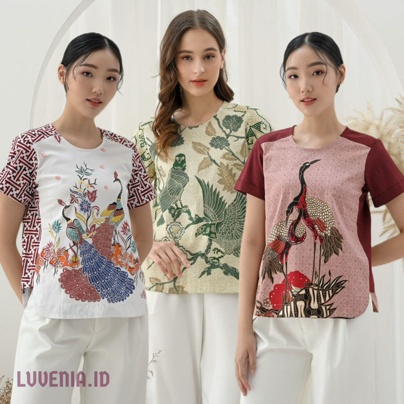 Jual 154 Series LV - Atasan Batik Wanita /Blouse Batik Modern/ Seragam ...