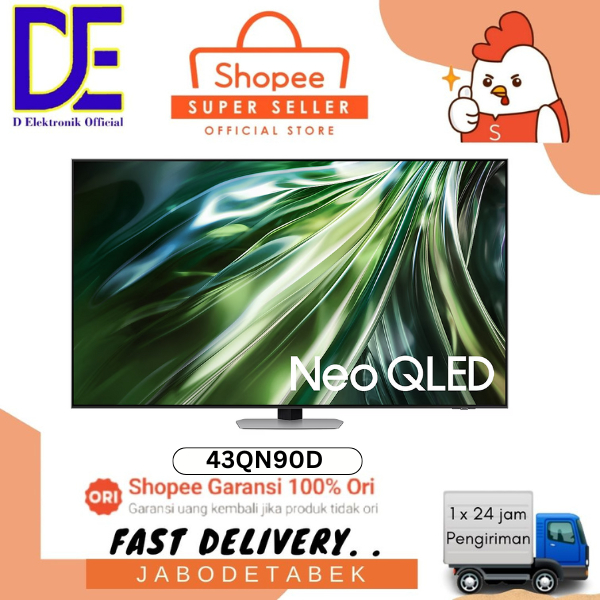 Jual SAMSUNG 43QN90D Smart TV Neo QLED 4K QN90D 43 Inch (2024) | Shopee ...