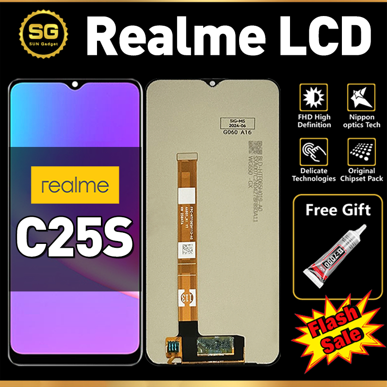 Jual LCD Realme C25S Original COD Touchscreen hp lcd Realme C25s ori fullset asli Layar ponsel ...