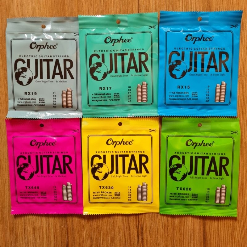 Jual senar gitar orphee akustik dan elektrik original type TX & RX ...