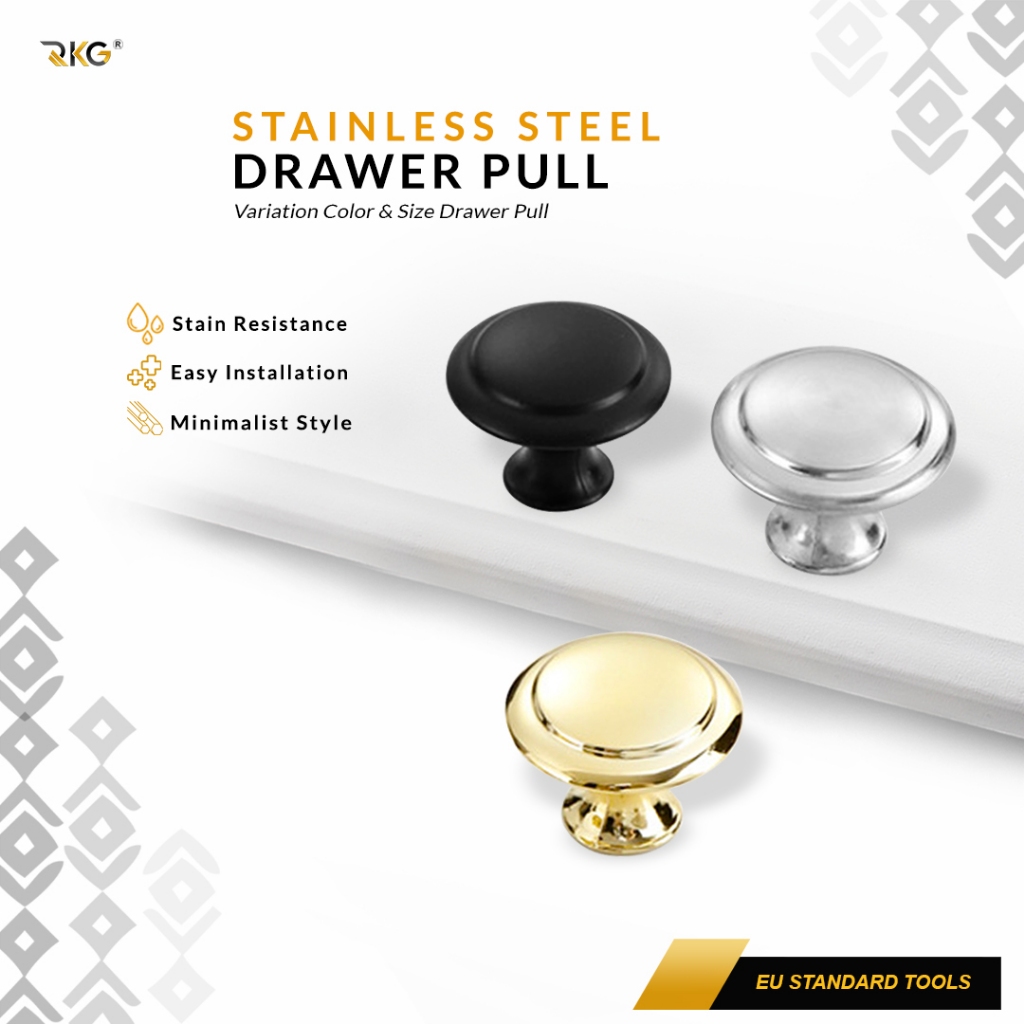 Jual Tarikan Laci Knob Bulat Lemari Stainless Drawer Pull Handle ...