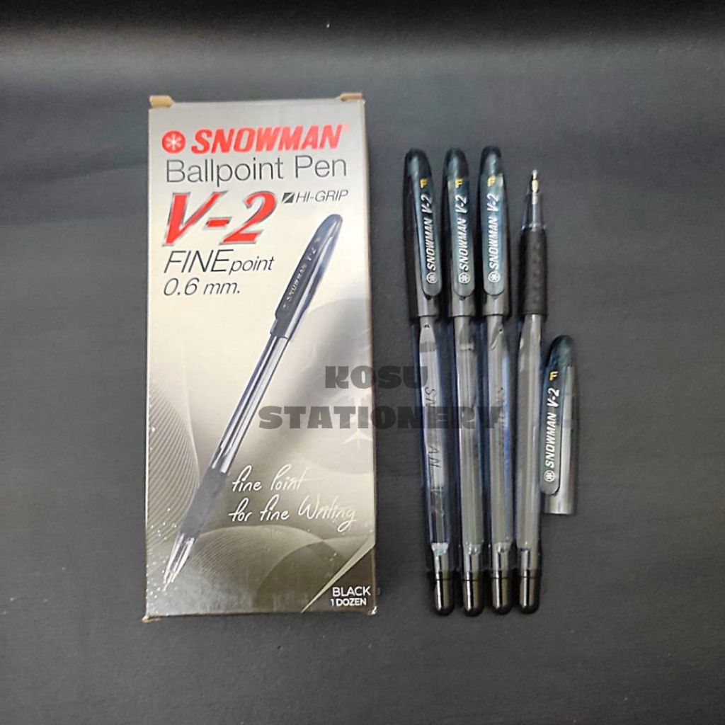 Jual BOLPEN / BALLPOINT / PULPEN / POLPEN SNOWMAN V2 HITAM | Shopee ...