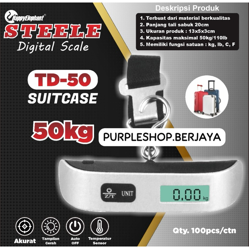 Jual Timbangan Koper Electronic Luggage Scale Gantung Digital Silver ...