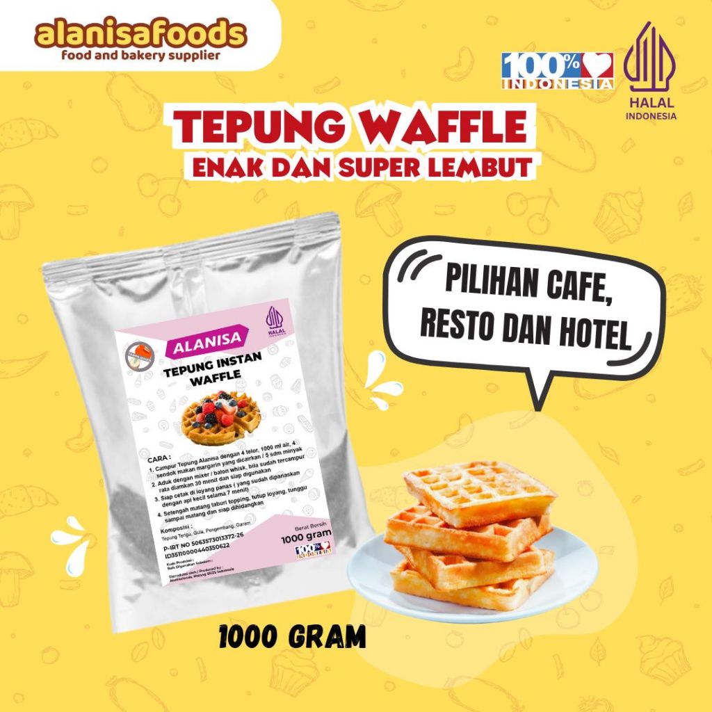 Jual TEPUNG WAFFLE 1KG SUPER PRAKTIS, TEPUNG INSTAN WAFFLE | Shopee ...