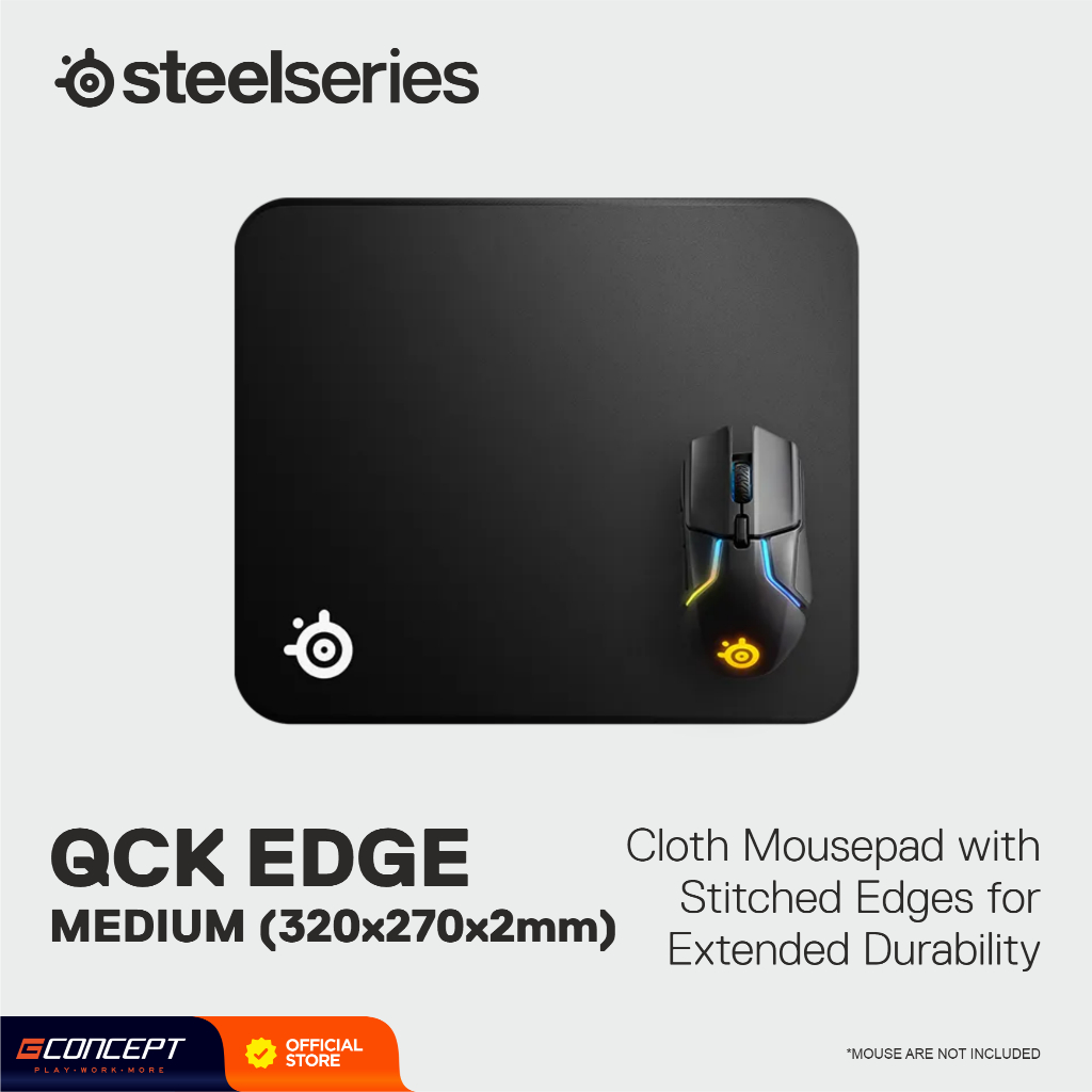 Jual Steelseries Qck Edge Gaming Mouse Pad Stitched Edge | Shopee Indonesia