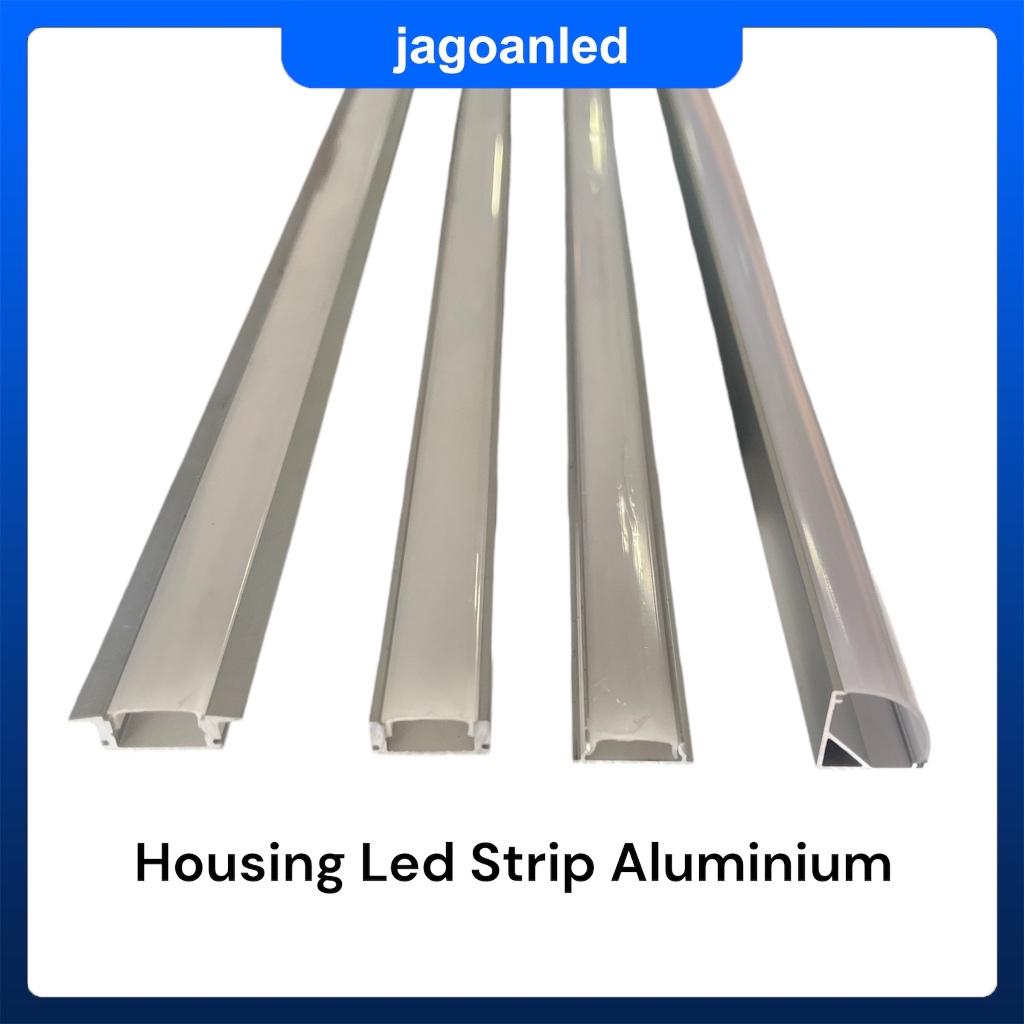 Jual Kap Lampu Batangan Aluminium 2 Meter / Housing LED Strip Dove Susu ...