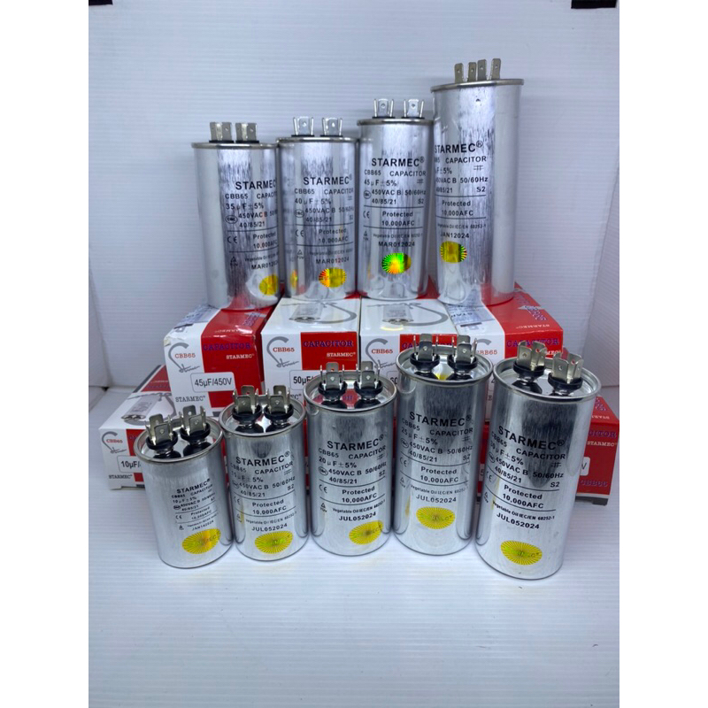Jual capasitor AC starmec running capacitor kapasitor starting 2 kaki ...
