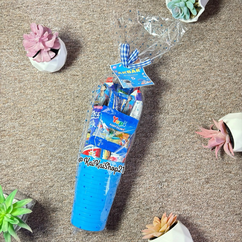 Jual Hampers Parcel Snack Tema Biru (FREE KARTU UCAPAN) | Shopee Indonesia