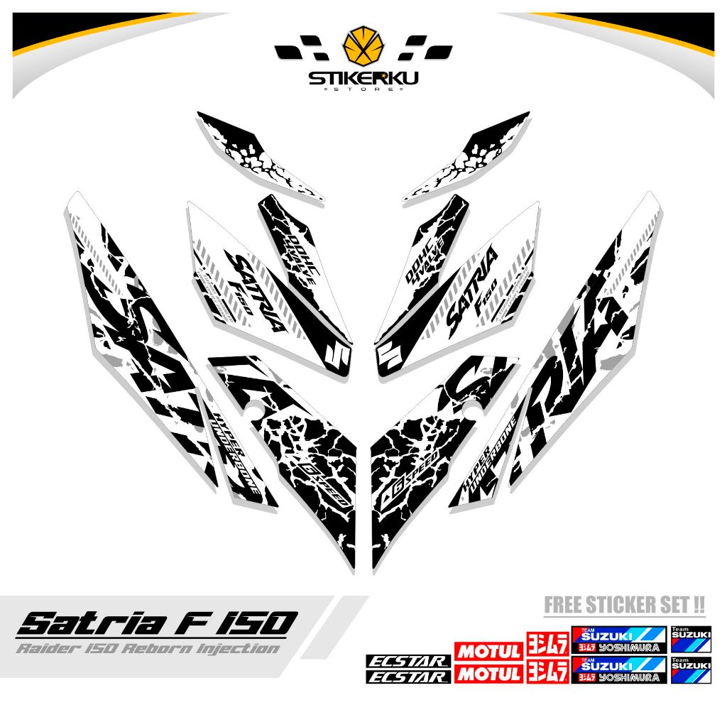 Jual STICKER SATRIA INJEKSI / MTF 6 / STRIPING SATRIA F 150 NEW ...