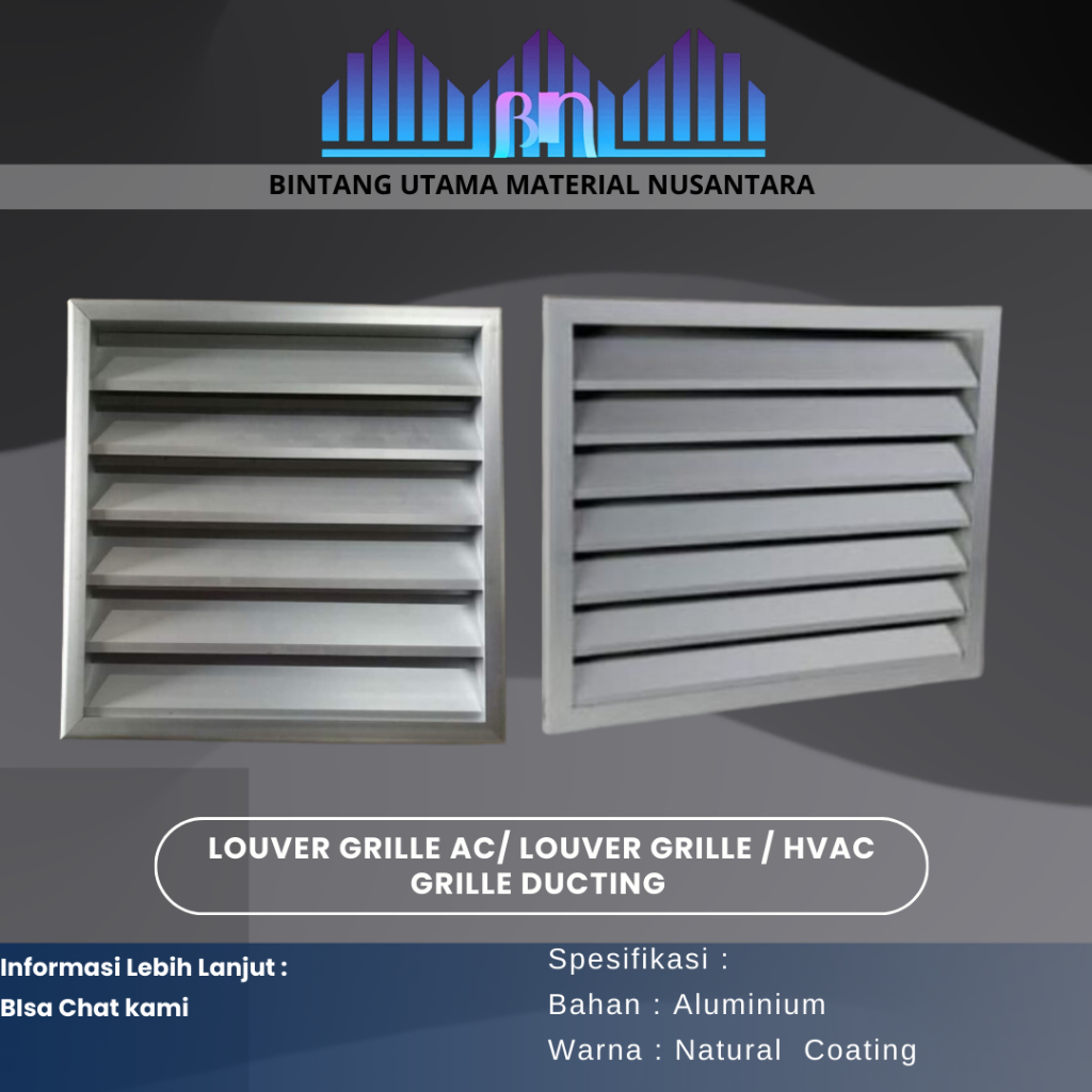 Jual Louver Ac / Grille Louver Supply Air Grille AC warna Coating ...