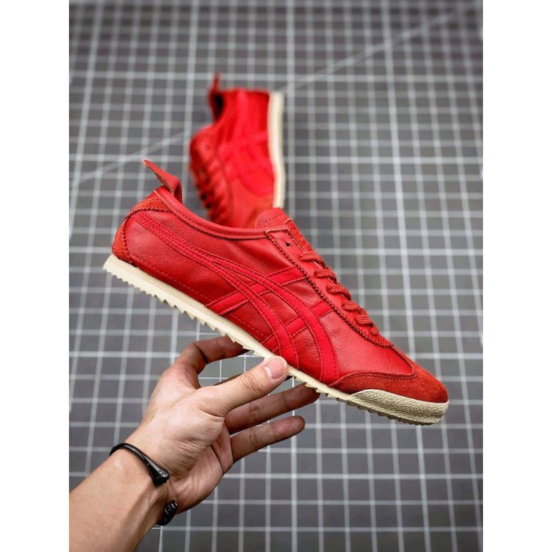 Jual sepatu onit tiger japan full red/made Jepang | Shopee Indonesia