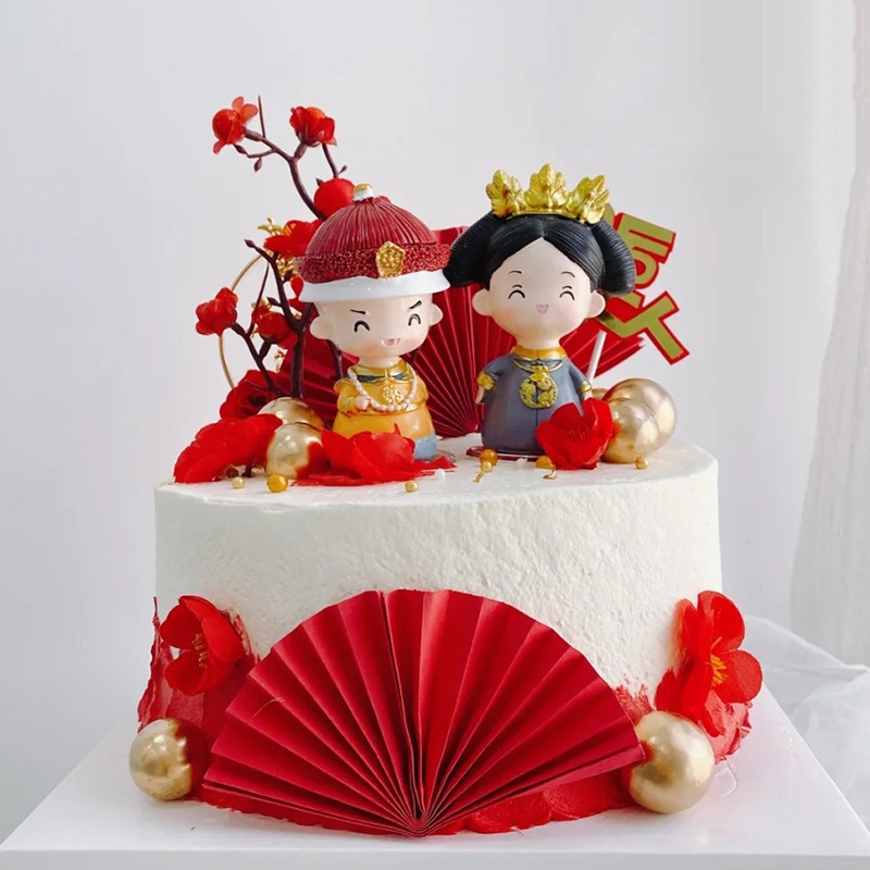 Jual FG Patung Nikah Adat Tiongkok/Boneka Sangjit/Topper Cake Wedding ...