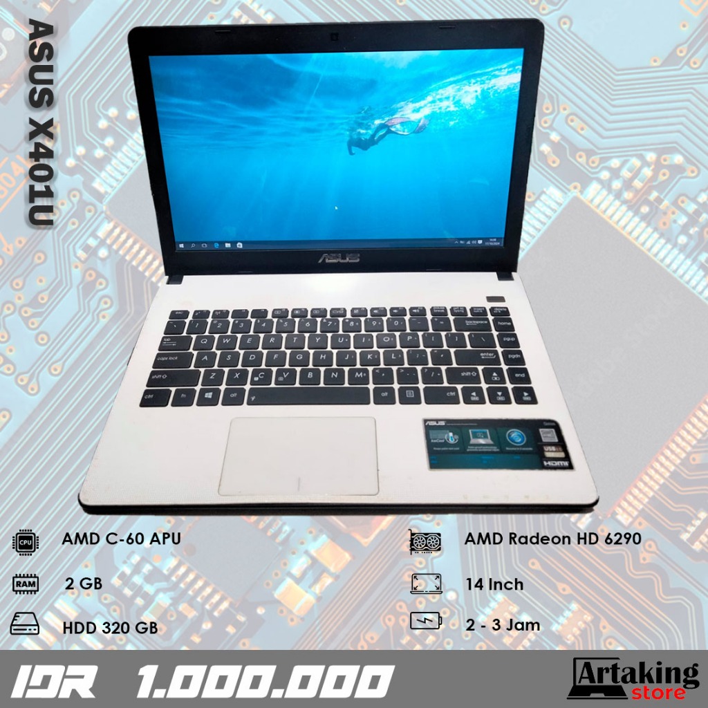 Jual Asus X401U - AMD C-60 - Normal Siap Pakai | Shopee Indonesia