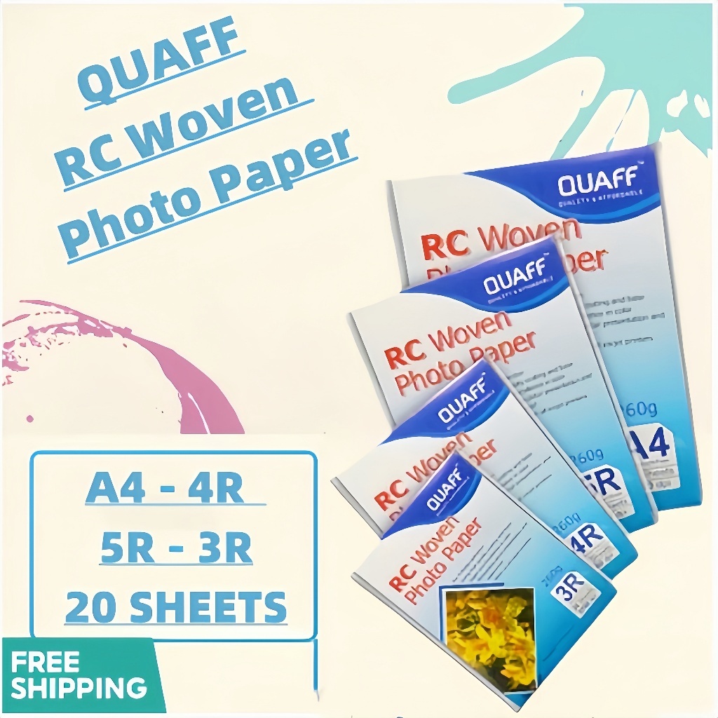 Jual Kertas Foto Tenun QUAFF RC Tanpa Cetak Belakang 260GSM Ukuran A4 ...